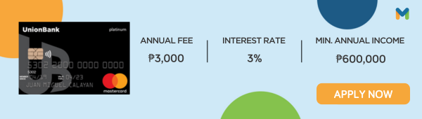 List of UnionBank No Annual Fee Credit Cards